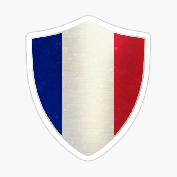 "France Flag Shield" Sticker for Sale by ockshirts | Redbubble