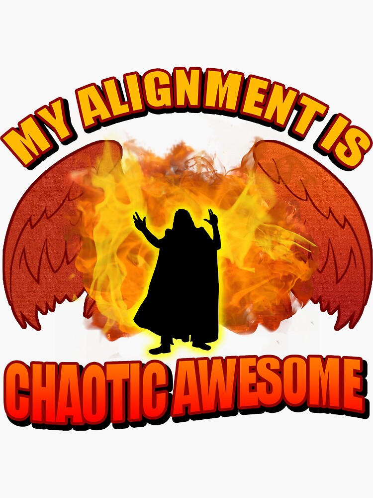 "Chaotic Awesome" Sticker for Sale by RoamingGeek | Redbubble
