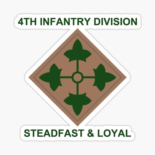 "4th Infantry Division" Sticker for Sale by 5thcolumn | Redbubble