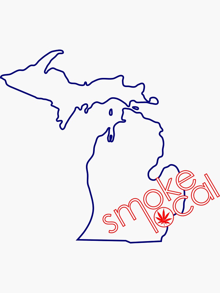 "Smoke Local Weed in Detroit Michigan (MI)" Sticker for Sale by ...