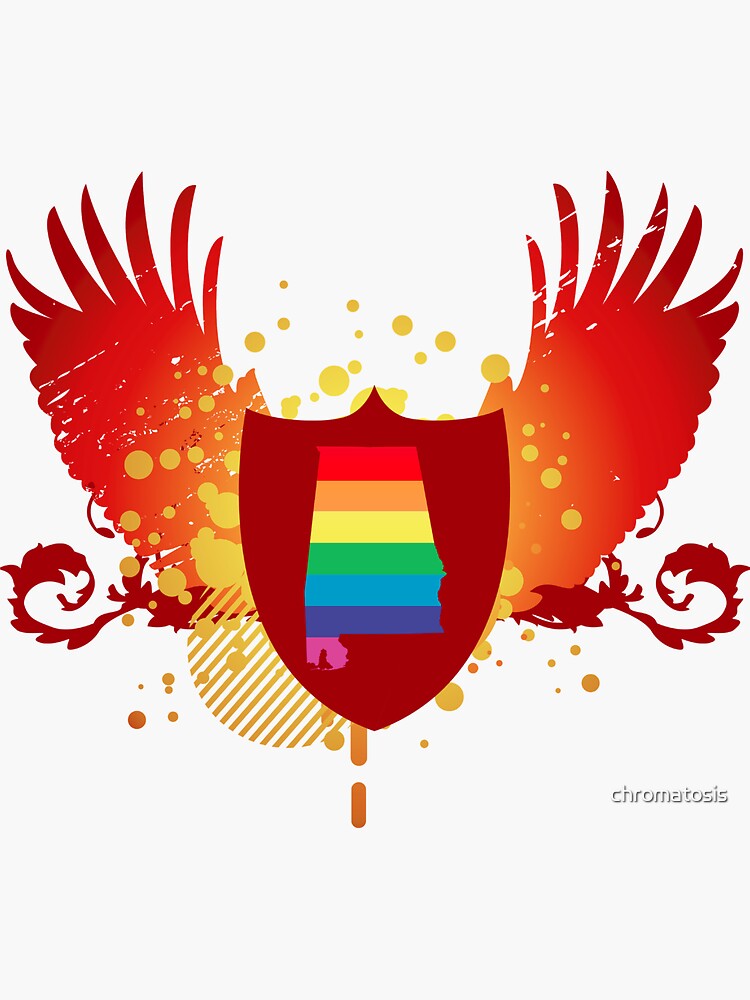 "alabama rainbow crest" Sticker for Sale by chromatosis | Redbubble