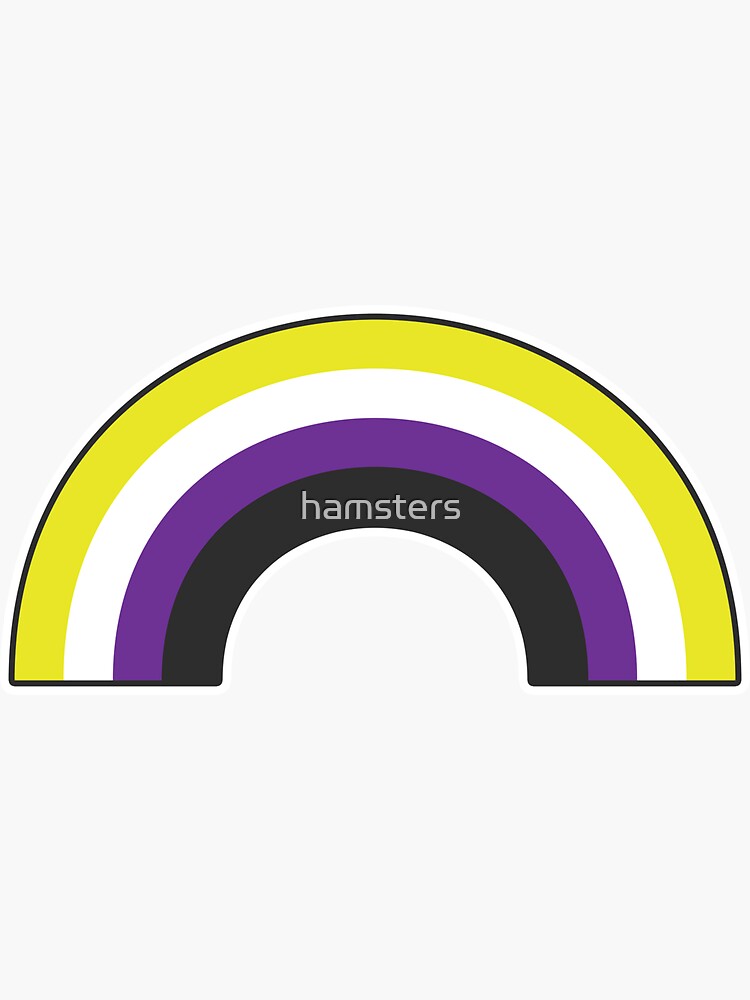 "Non-Binary Rainbow" Sticker by hamsters | Redbubble