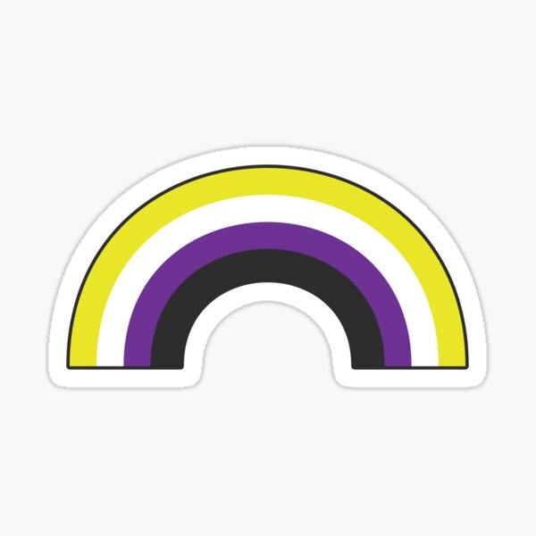 "Non-Binary Rainbow" Sticker by hamsters | Redbubble