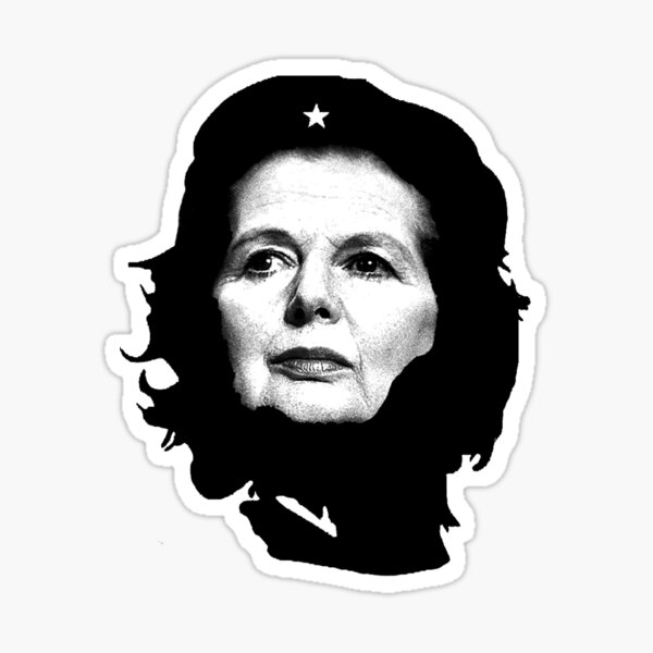 "Che Thatcher" Sticker by j-duke | Redbubble