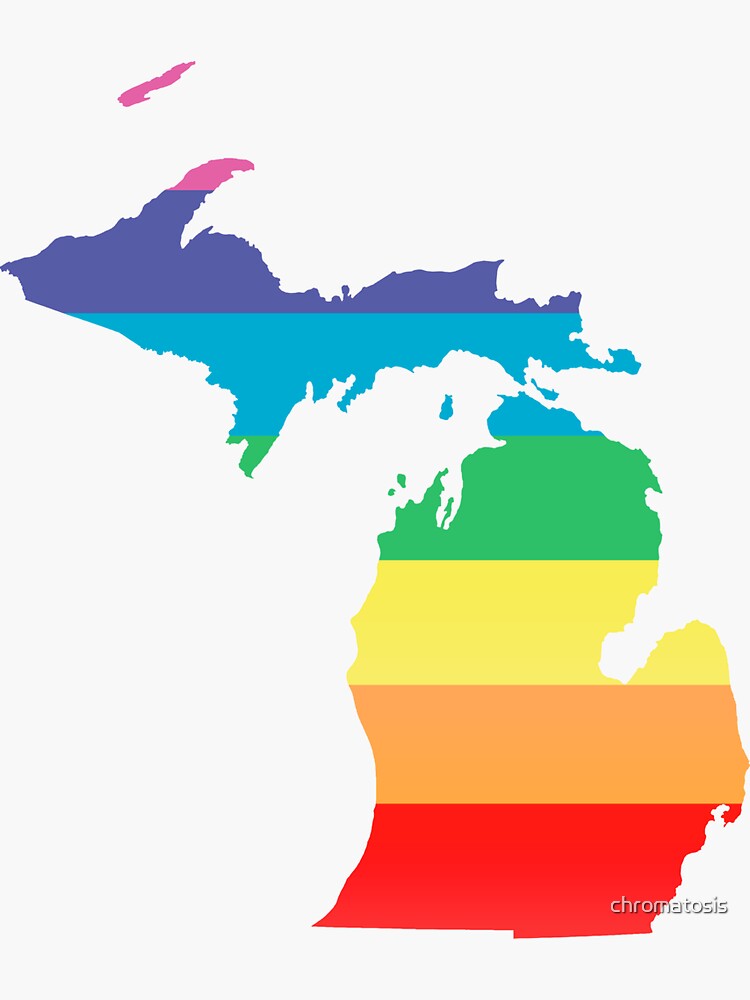 "rainbow michigan" Sticker for Sale by chromatosis | Redbubble