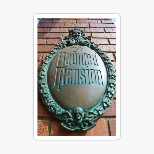 "Haunted Mansion sign" Sticker for Sale by seira77 | Redbubble