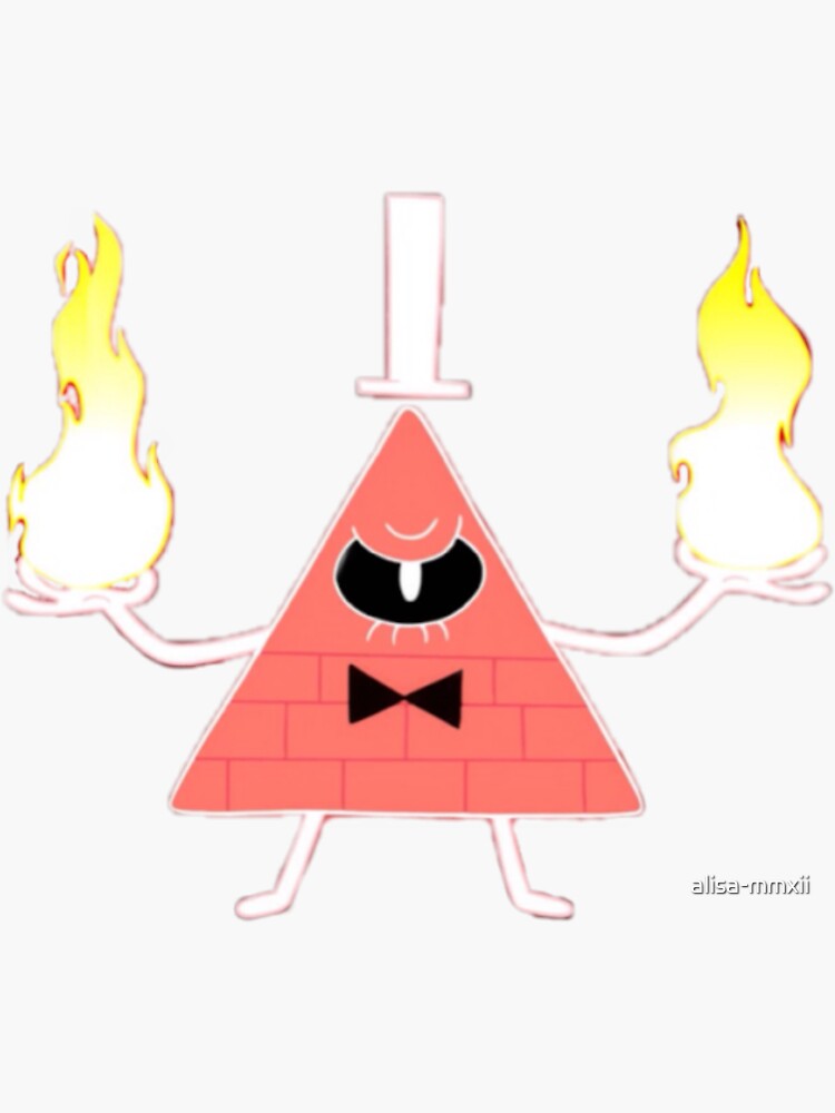 "Bill Cipher - Angry" Sticker by alisa-mmxii | Redbubble