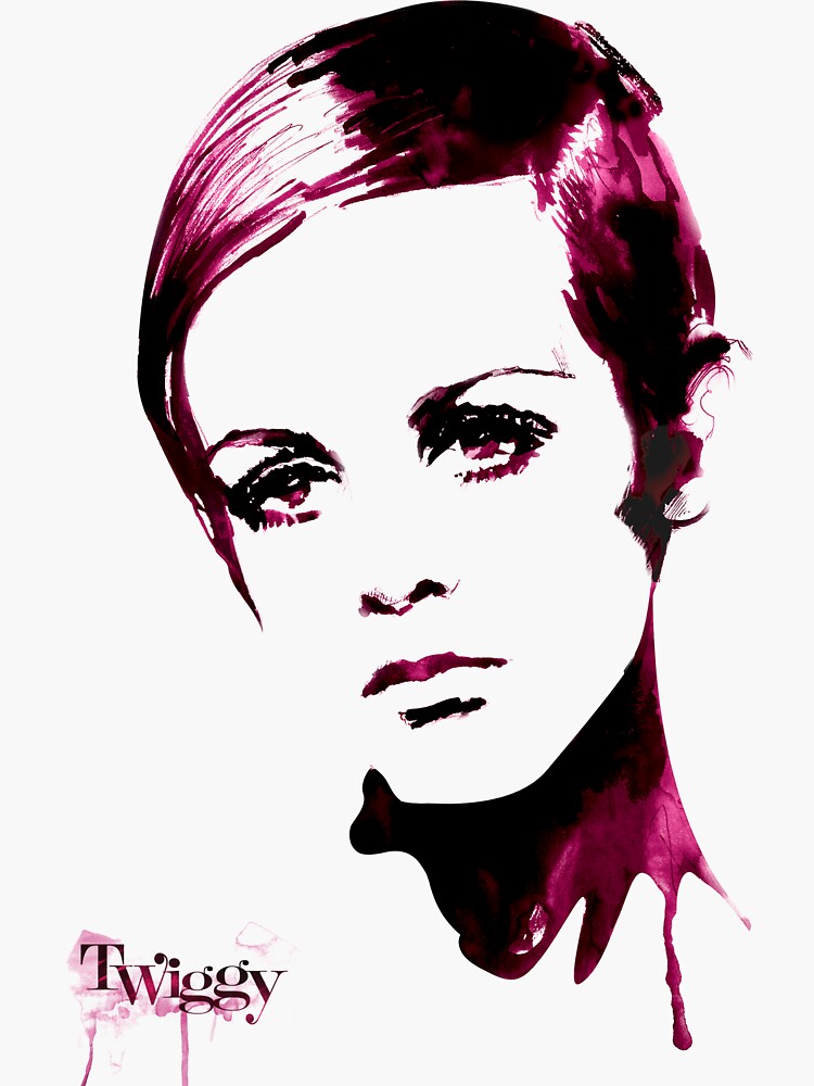 "Twiggy" Sticker for Sale by beefyart | Redbubble