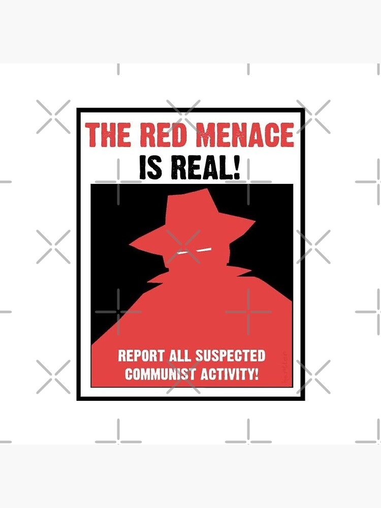 "The Red Menace Propaganda Poster" Clock by Britkek | Redbubble