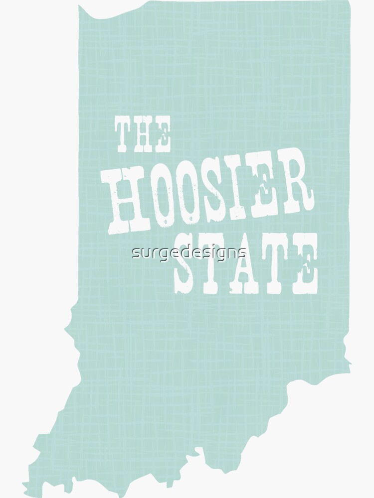 "Indiana State Motto Slogan" Sticker by surgedesigns | Redbubble
