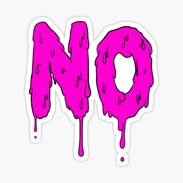 "Nahhh - Pink" Sticker for Sale by heyrebekah | Redbubble