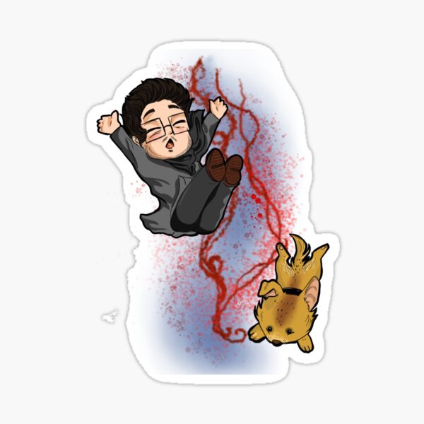 "Hannibal - Will and Winston falling down" Sticker by Furiarossa ...