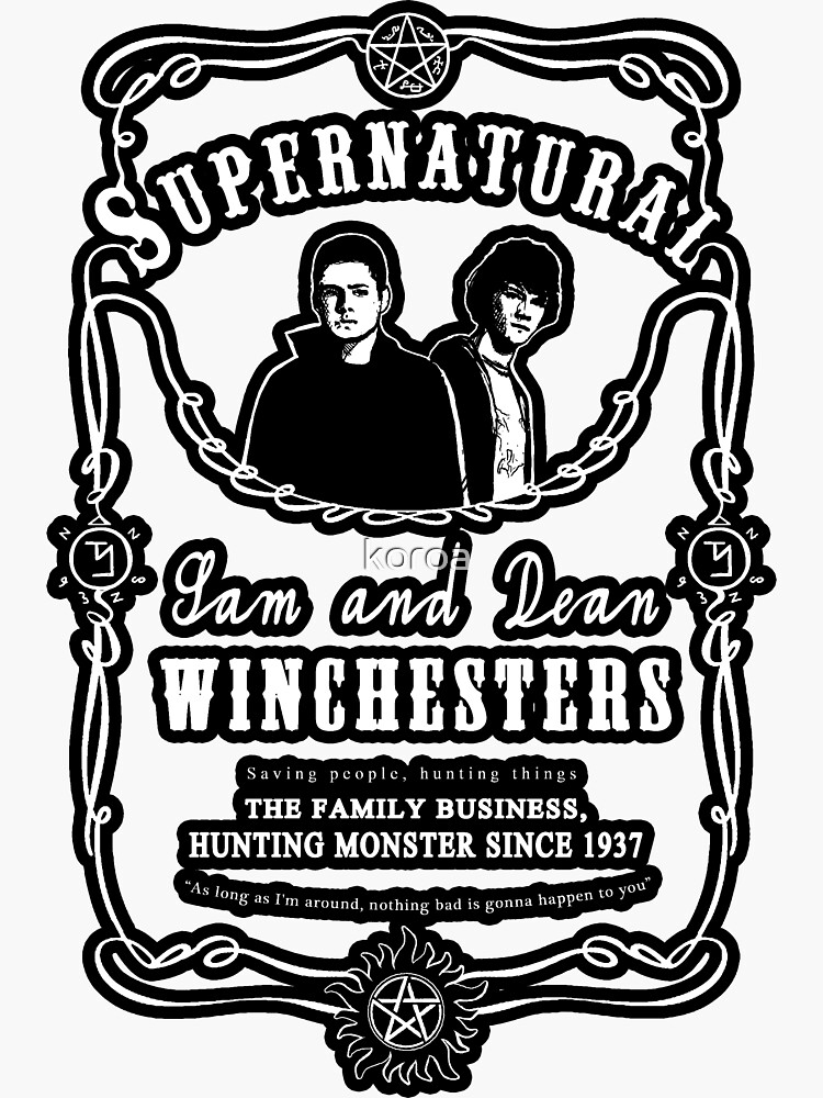 "Sam and Dean Winchesters " Sticker for Sale by koroa | Redbubble