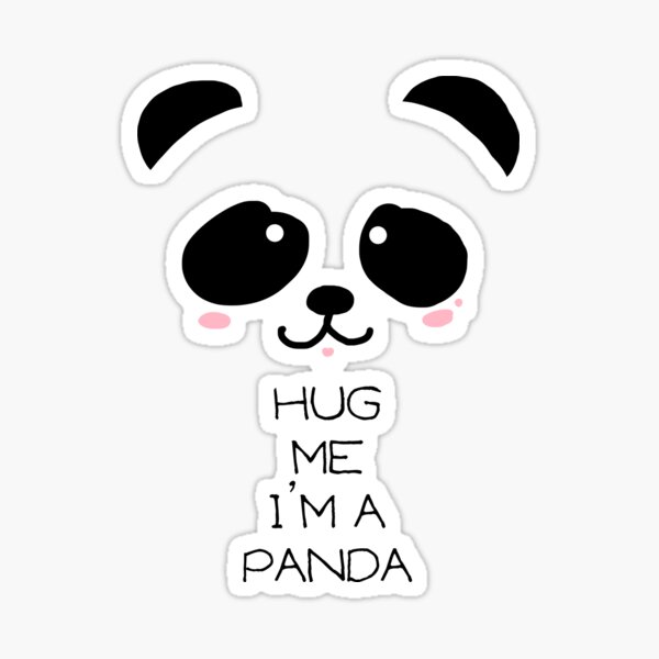 "Panda Hug" Sticker by BerryBlossoms | Redbubble