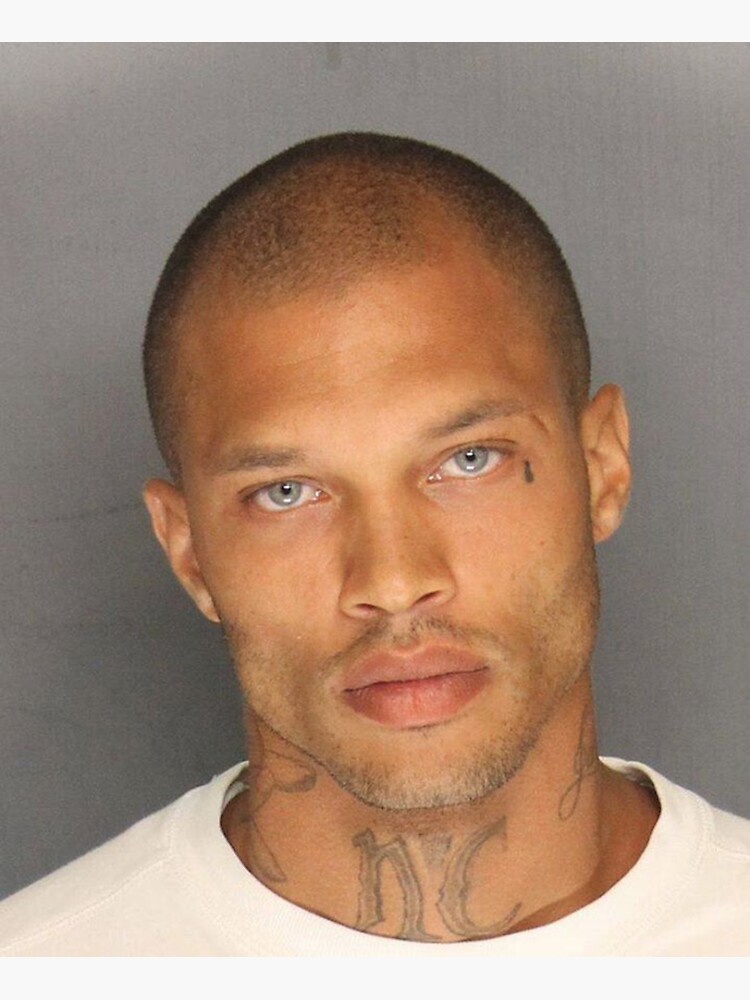 "Jeremy Meeks, the Handsome Mugshot, Hot Felon" Sticker by nofunatall ...