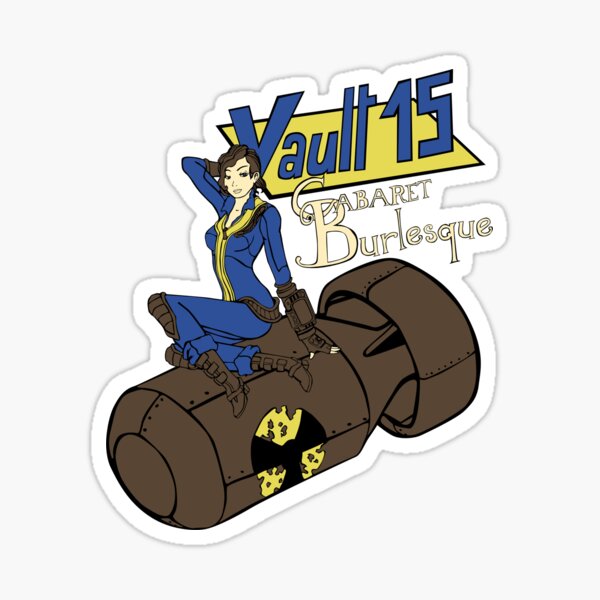 "Vault 15 Cabaret Burlesque" Sticker for Sale by Kravache | Redbubble
