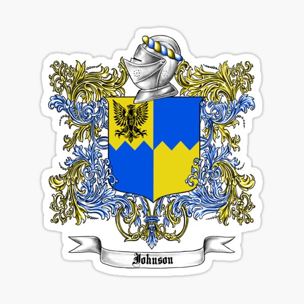 "Johnson Family Crest 2" Sticker for Sale by atomicblizzard | Redbubble