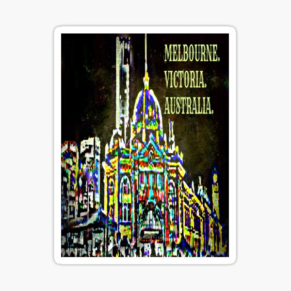 "MELBOURNE" Sticker for Sale by DMEIERS | Redbubble