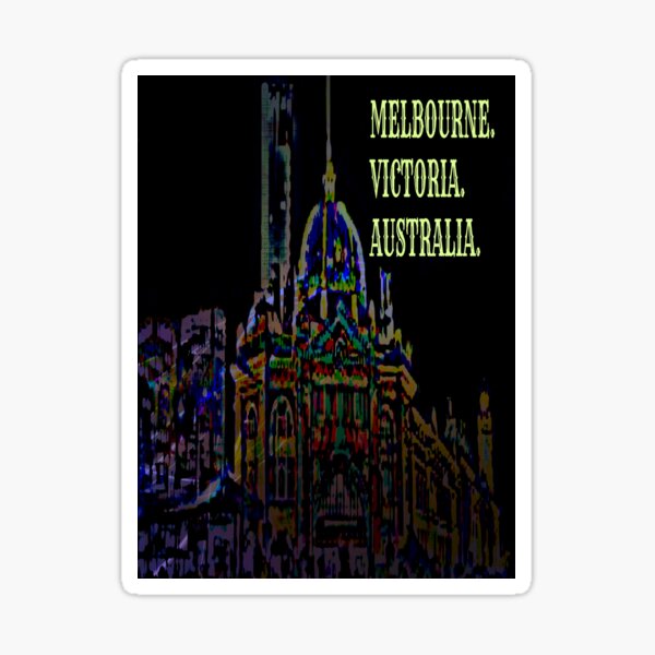 "MELBOURNE" Sticker for Sale by DMEIERS | Redbubble