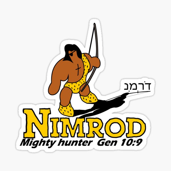 "NIMROD - THE HUNTER" Sticker for Sale by Calgacus | Redbubble