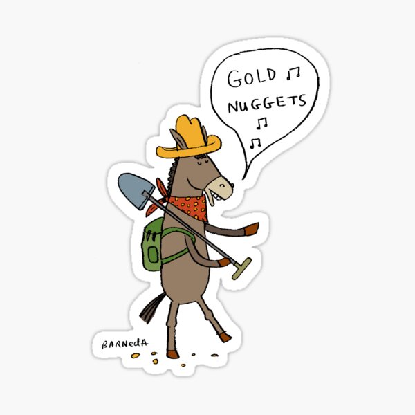 "Golden Nuggets" Sticker for Sale by barneda | Redbubble