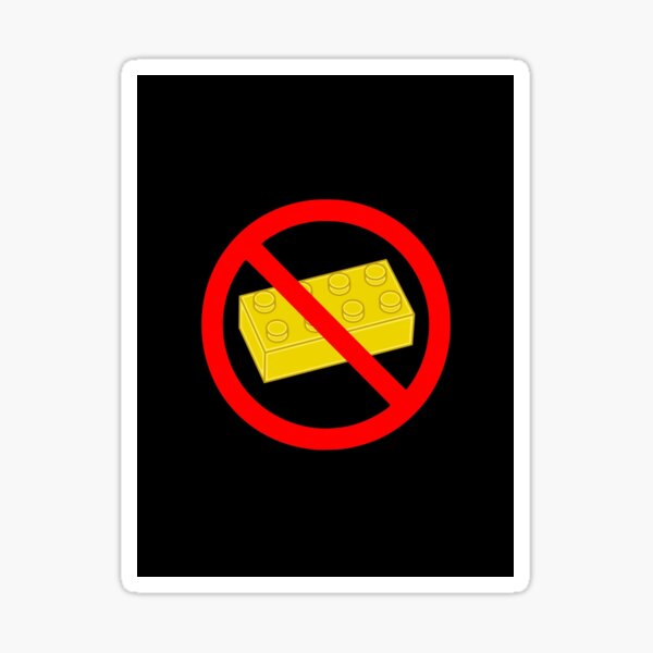 "Road Traffic Sign "NO BRICK"" Sticker for Sale by ChilleeW | Redbubble