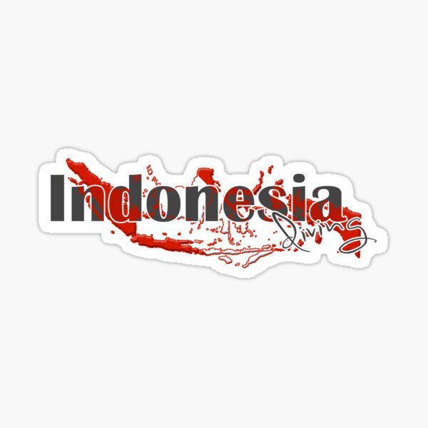 "Indonesia Diving Diver Flag Map" Sticker by surgedesigns | Redbubble