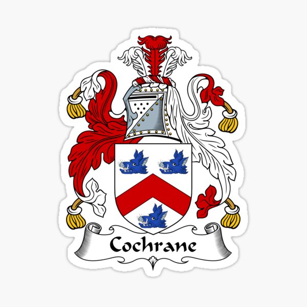 "Cochrane Coat of Arms / Cochrane Family Crest" Sticker for Sale by ...