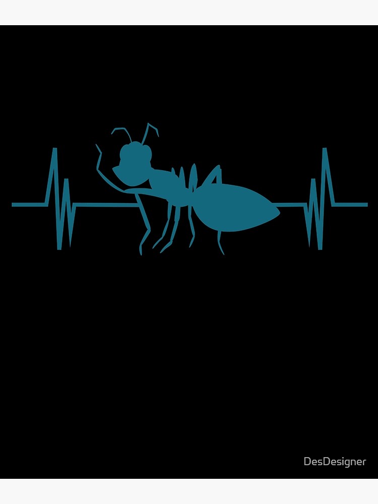 Lámina fotográfica «Línea de corazón de hormiga | Heartbeat ECG Insect ...