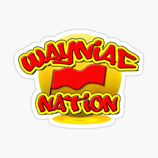 Pegatina «Nación Wayniac; Izar la bandera roja» de richdiller | Redbubble