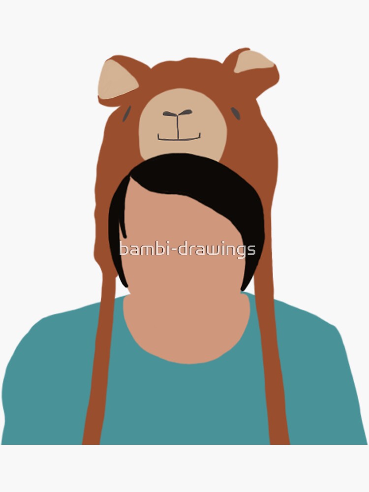"Dan Howell -Llama Hat" Sticker for Sale by bambi-drawings | Redbubble