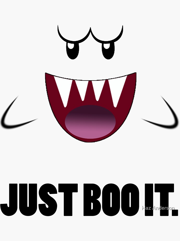 "JUST BOO IT." Sticker for Sale by Yourfriendlycat | Redbubble
