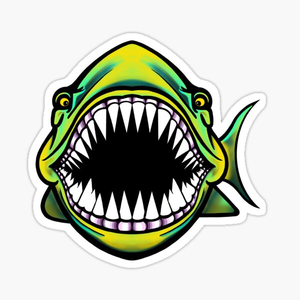 "Angry Fish Design " Sticker by Sookiesooker | Redbubble