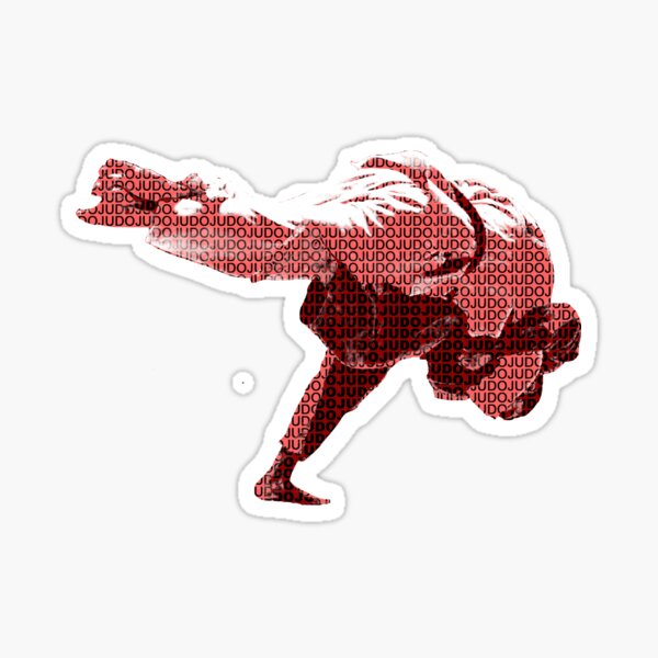 "Judo Throw in Gi 2 Red" Sticker by yin888 | Redbubble