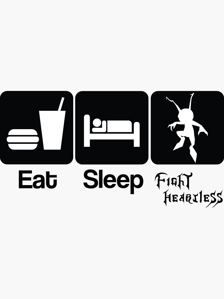 "Eat Sleep Fight Heartless" Sticker for Sale by triforce15 | Redbubble