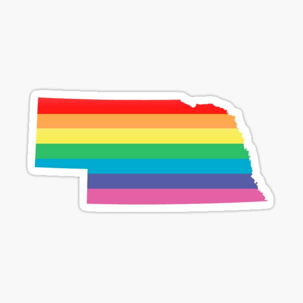 "rainbow nebraska" Sticker for Sale by chromatosis | Redbubble
