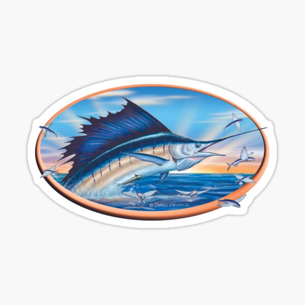 "Sailfish Sunrise" Sticker for Sale by barradingo | Redbubble