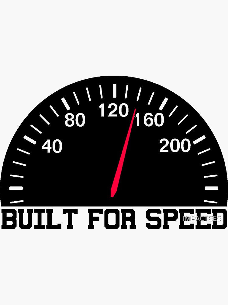 "SPEEDOMETER" Sticker for Sale by IMPACTEES | Redbubble