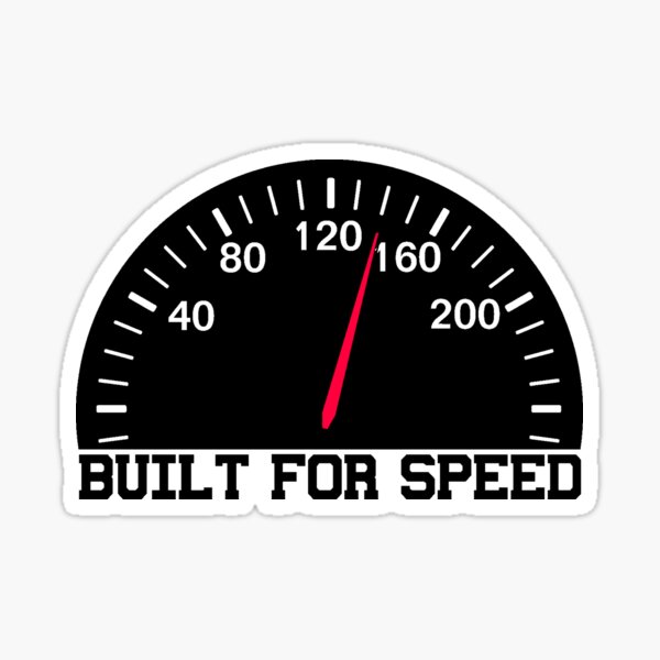 "SPEEDOMETER" Sticker by IMPACTEES | Redbubble