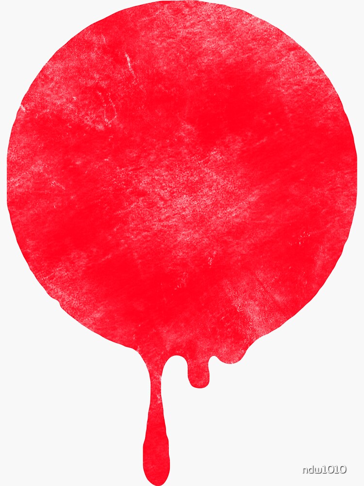 "Dripping Red Circle" Sticker for Sale by ndw1010 | Redbubble