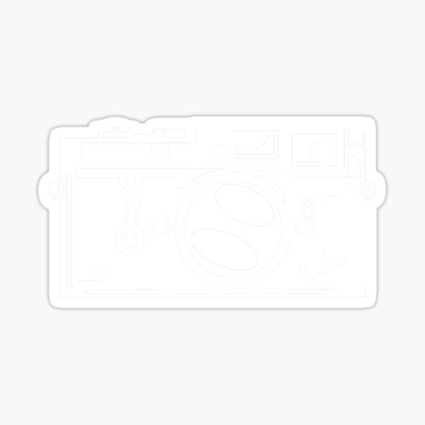 "Classic Leica M3 Camera Design WHITE INK for DARK TEES" Sticker for ...