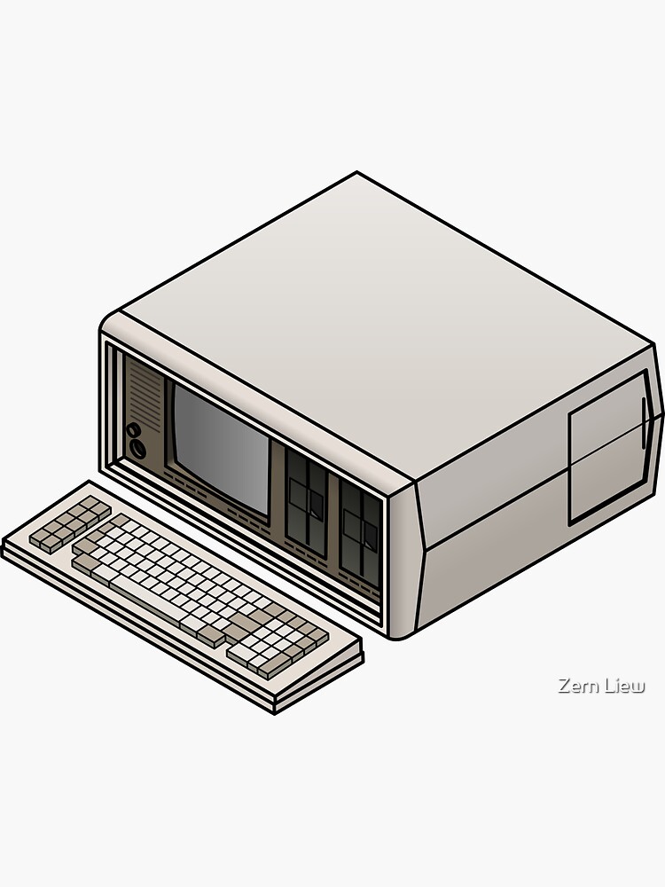 "Compaq Portable" Sticker by zern | Redbubble