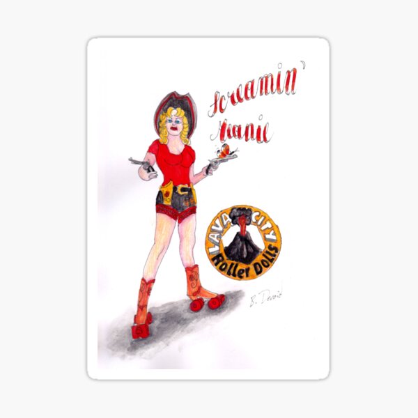 "Screamin Meanie version 1" Sticker for Sale by brandydevoid | Redbubble