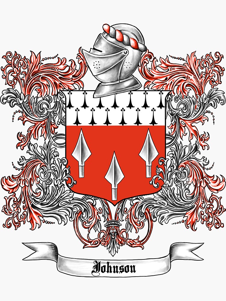 "Johnson Family Crest 3" Sticker for Sale by atomicblizzard | Redbubble