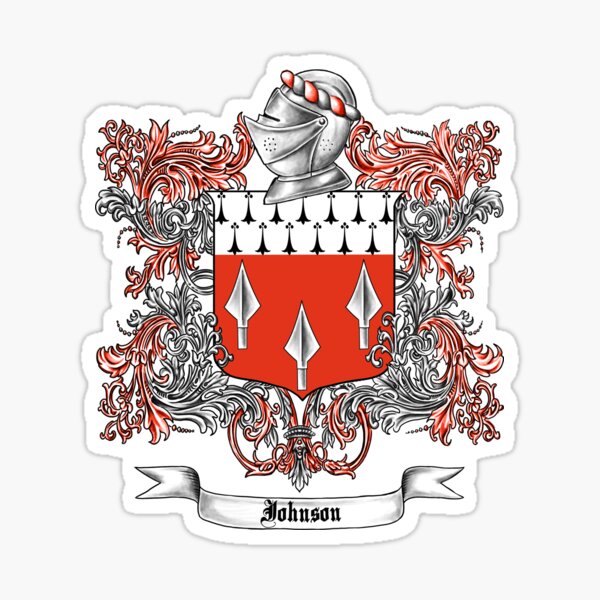 "Johnson Family Crest 3" Sticker by atomicblizzard | Redbubble