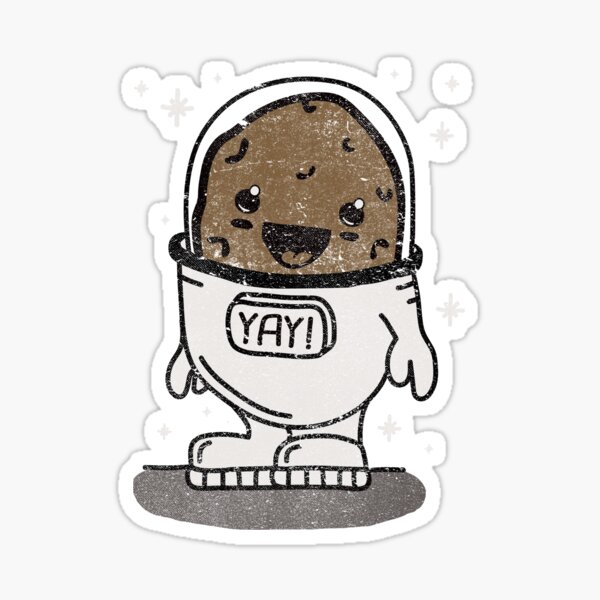 "SPACE POTATO ERMAHGERD!!" Sticker for Sale by BeanePod | Redbubble