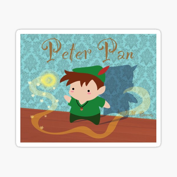 "Cute Peter Pan" Sticker by Acberdec | Redbubble