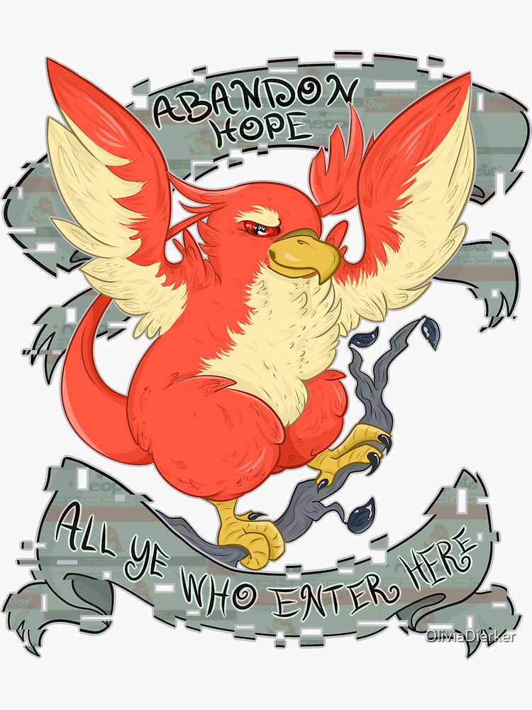 "Red Pteri of DOOM" Sticker for Sale by OliviaDierker | Redbubble