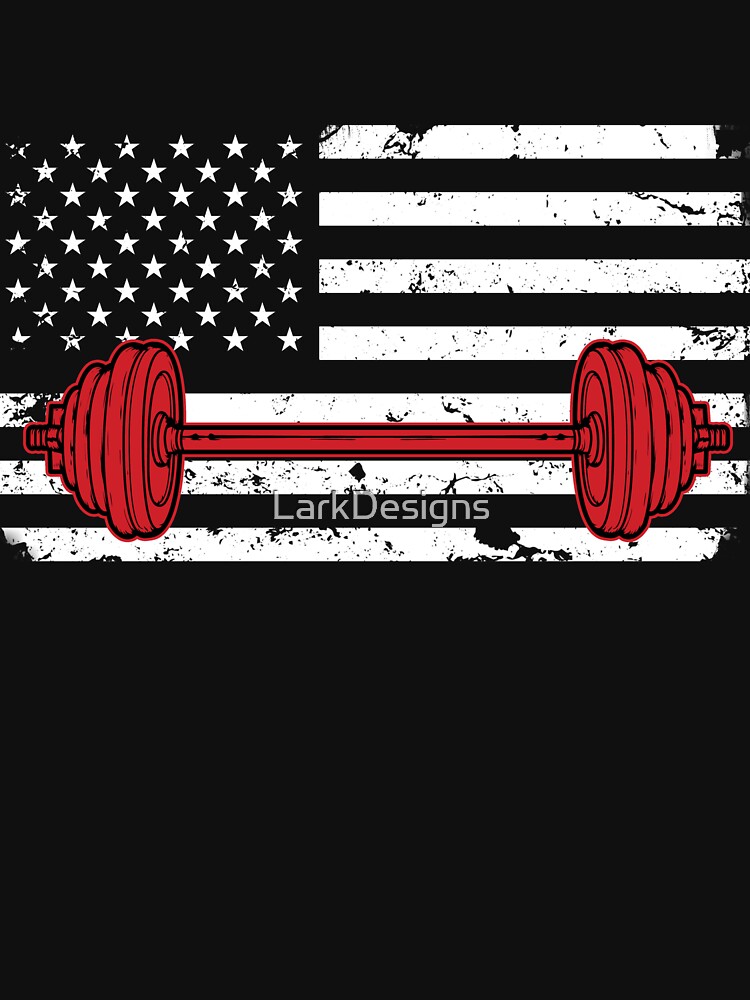 "Thin Red Line Barbell Firefighter Fitness Distressed Flag Horizontal ...