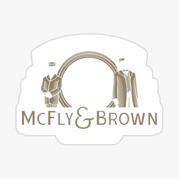 "McFly & Brown Blacksmiths" Sticker for Sale by DoodleDojo | Redbubble